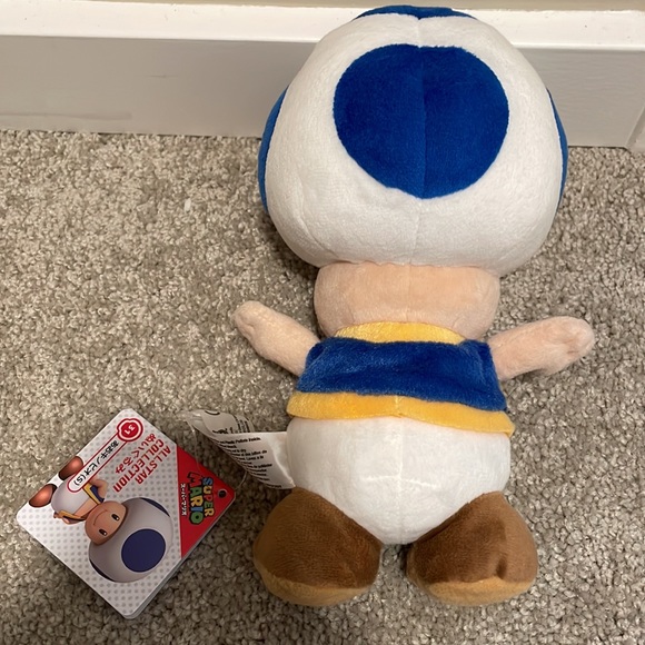 Nintendo | Toys | Super Mario Blue Toad Plush | Poshmark
